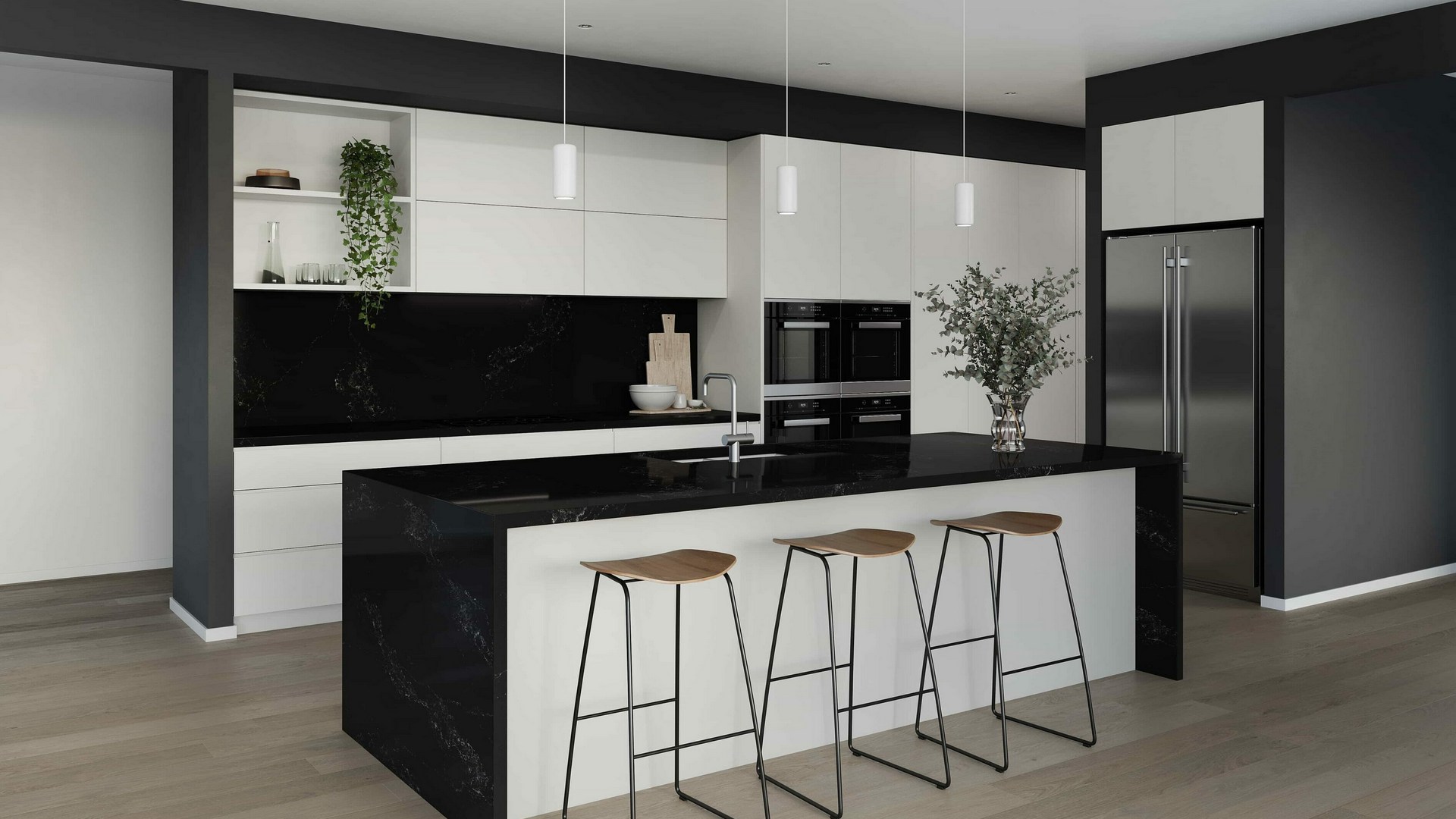 Black and White Kitchen ideas | Caesarstone Singapore